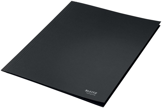 Dossiermap Leitz Recycle A4 3-kleps karton zwart One-Stop-Office-Shop.nl