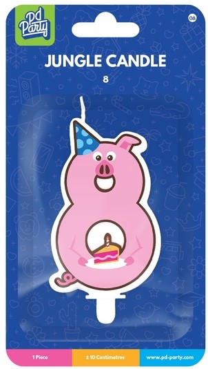 Jungle candle 8 Pig One-Stop-Office-Shop.nl