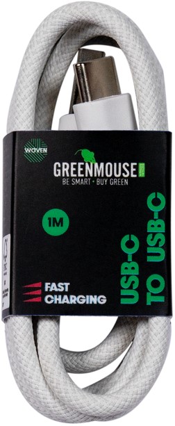 Kabel Green Mouse USB-C to USB-C data Woven 1m One-Stop-Office-Shop.nl