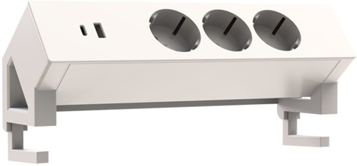 Stekkerdoos Euroseats opbouw 3 voudig USB A+C wit One-Stop-Office-Shop.nl