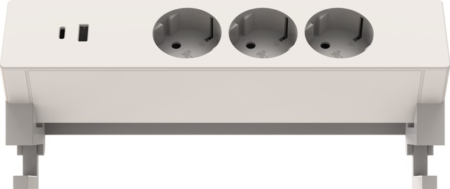 Stekkerdoos Euroseats opbouw 3 voudig USB A+C wit One-Stop-Office-Shop.nl