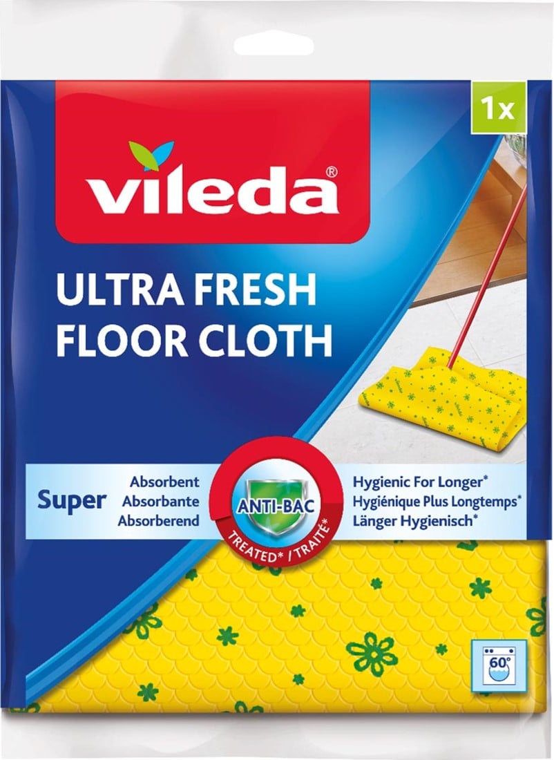 Vileda dweil Ultra fresh, ft 50 x 60 cm, geel, pak van 2 stuks One-Stop ...