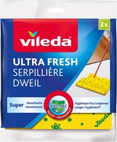 Vileda dweil Ultra fresh, ft 50 x 60 cm, geel, pak van 2 stuks One-Stop ...