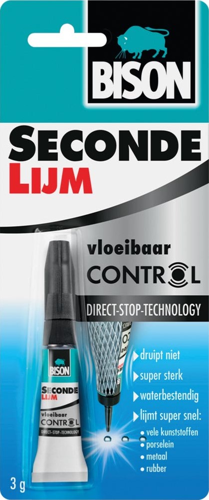 Bison secondelijm Control Vloeibaar, tube van 3 g, op blister One-Stop ...