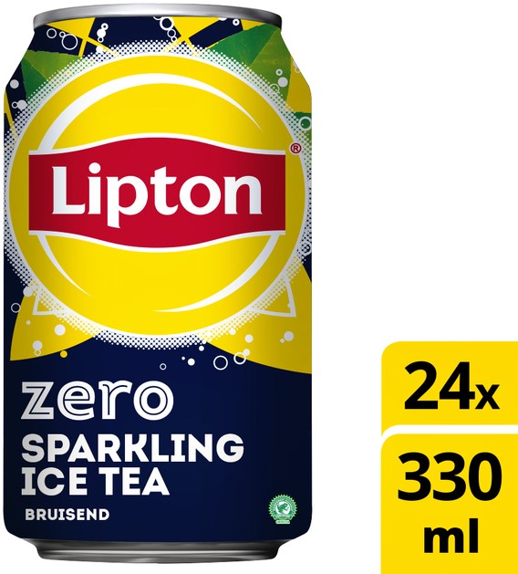 Frisdrank Lipton Ice Tea sparkling zero blik 330ml One-Stop-Office-Shop.nl