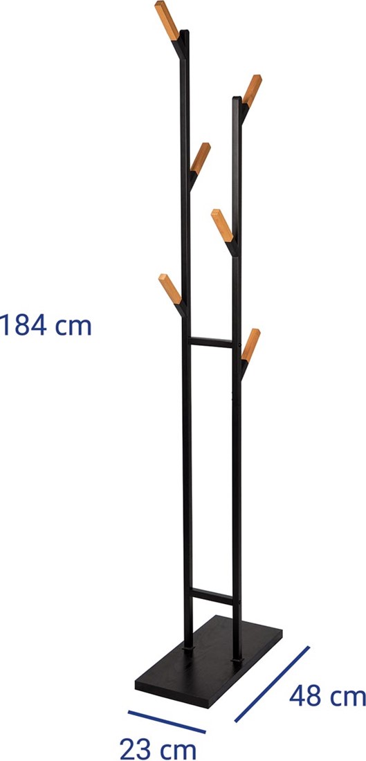 MAUL kapstok Rima, uit metaal, hoogte 183 cm, 6 afneembare ophanghaken ...
