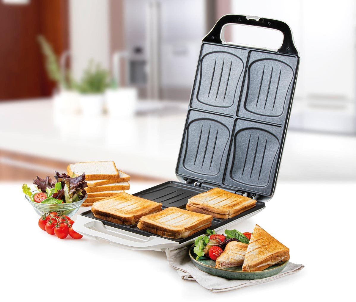 Domo croque monsieur machine Family Croque XXL, wit One-Stop-Office-Shop.nl