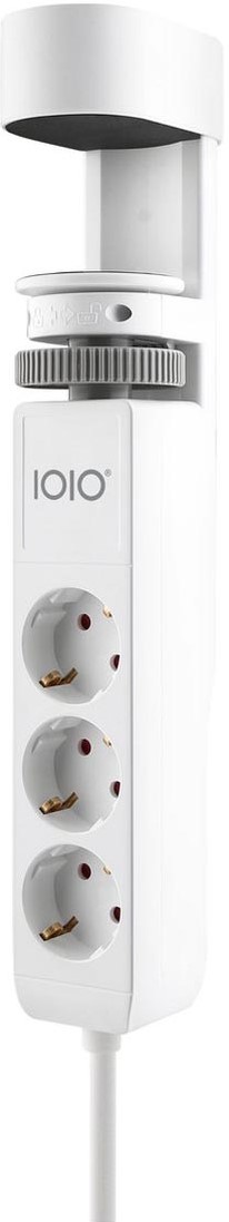 IOIO contactdoos SL3000, 3 stopcontacten en 3 USB-poorten, tafelklem, wit One-Stop-Office-Shop.nl