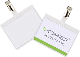 Q-CONNECT badge met clip 90 x 60 mm, doos van 25 stuks One-Stop-Office ...