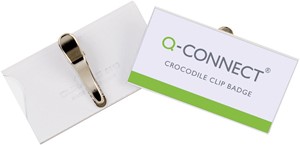 Q-CONNECT badge met krokodillenklem 75 x 40 mm, doos van 25 stuks One ...