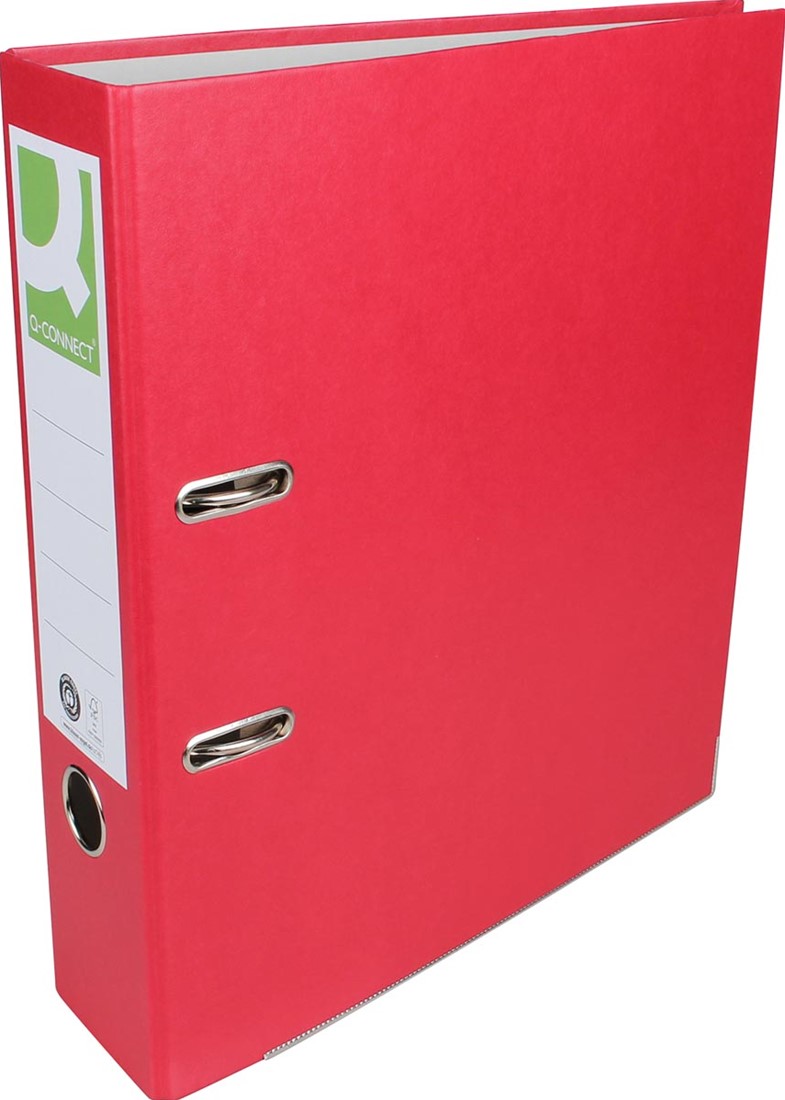 Q-CONNECT ordner, voor ft A4, uit Recycolor papier, rug van 8 cm, rood ...