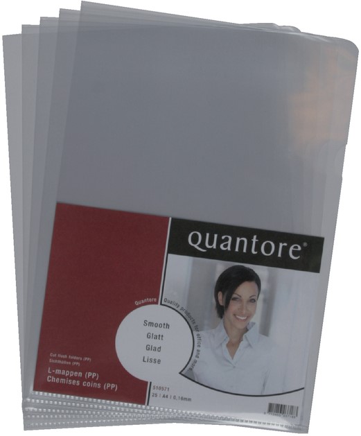 Insteekmap L-model Quantore A4 PP 0.16mm glad 25 stuks One-Stop-Office ...