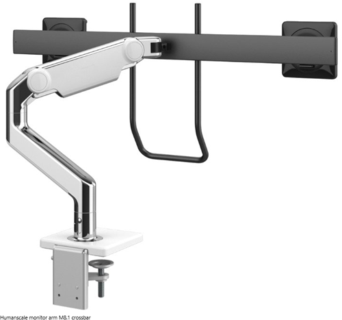 Humanscale monitor arm M8.1 crossbar klem + handle One-Stop-Office-Shop.nl