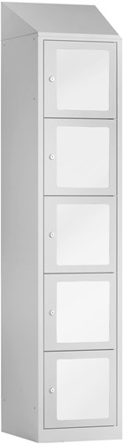 Premium Locker met acrylglas 5 deuren 40 cm breed One-Stop-Office-Shop.nl
