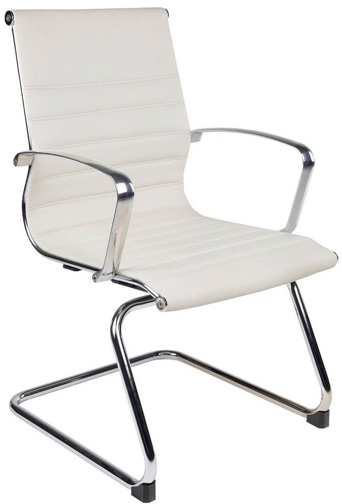 Luxe conferentiestoel Marseille chroom en semi-leder